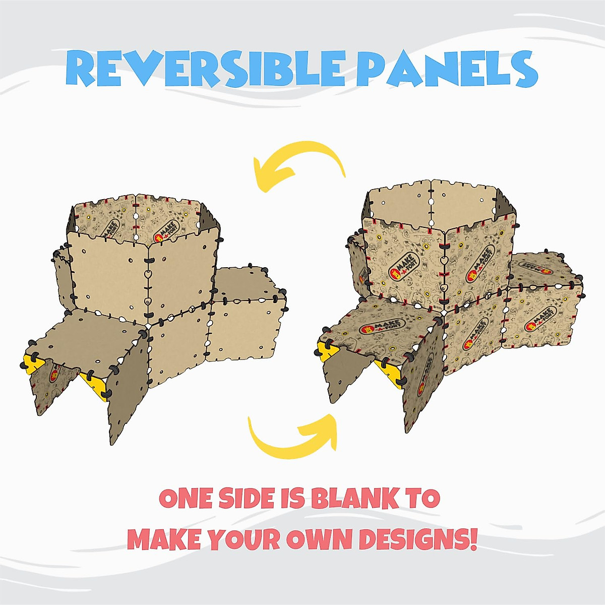 Make-A-Fort Explorer Kit - Build Really Big Forts for Kids - Endless Play for Ages 4 and Up - Build Incredible Forts, Mazes, Tunnels, and More - Durable, Reusable, and Made in USA