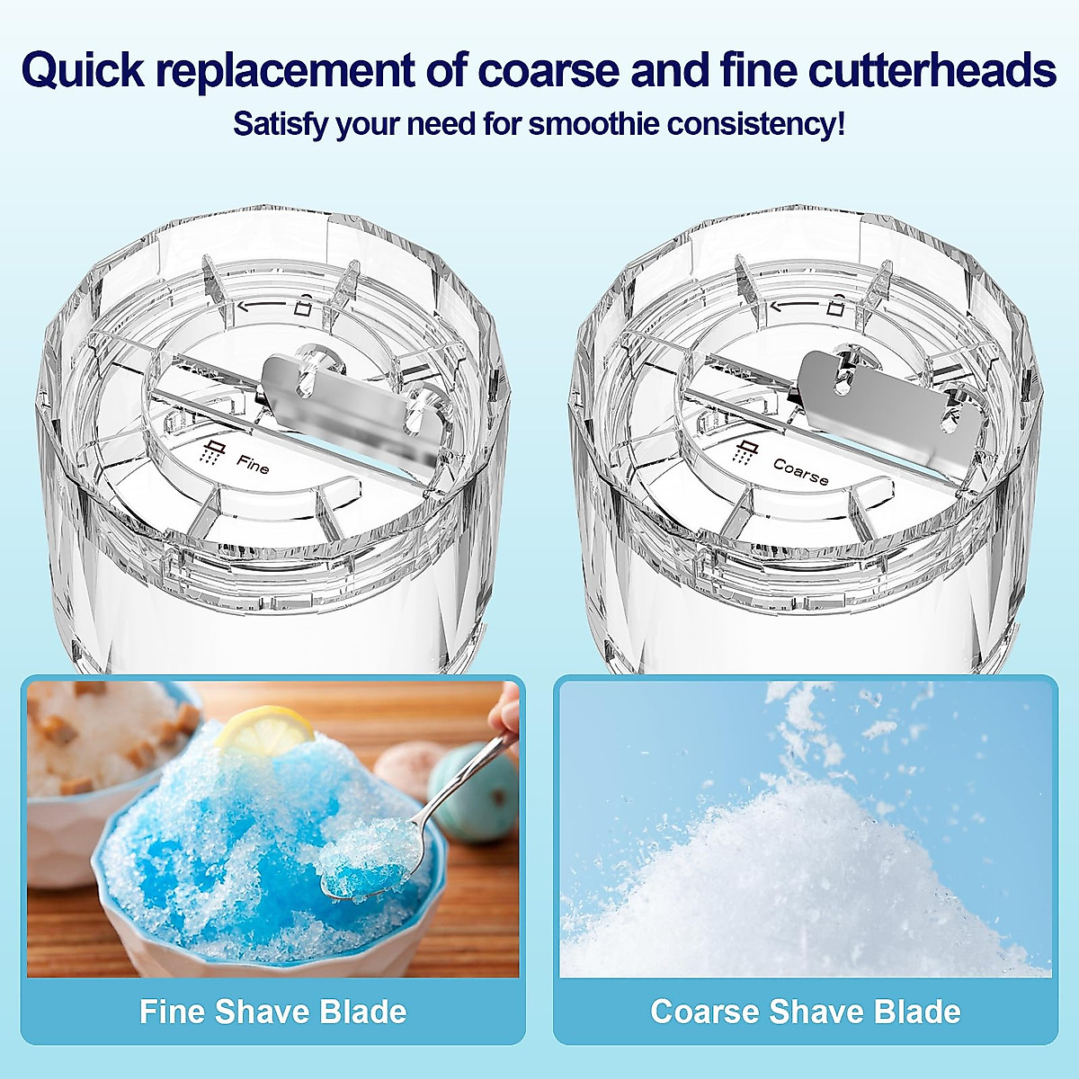 GVODE Shaved Ice Attachment for KitchenAid Stand Mixer, Snow Cone Shaved Ice Machine with Coarse and Fine Blades,8 Ice Cube Molds,Kitchen Aid Accessories and Attachments