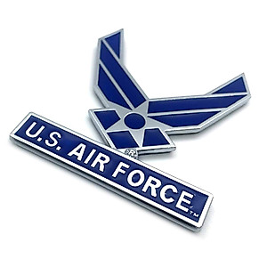 Auto Medals U.S. Air Force Sticker USAF Decal Chrome Metal Auto Emblem for Car Truck Auto