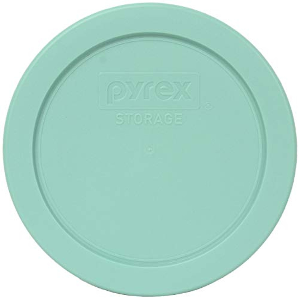 Pyrex 7200-PC Sea Glass Blue Round Plastic Food Storage Lid, Made in USA - 6 Pack