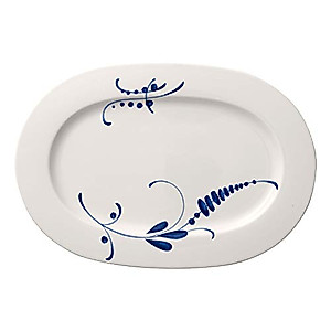 Villeroy & Boch Old Luxembourg Brindille Oval Platter, 13.25 in, White