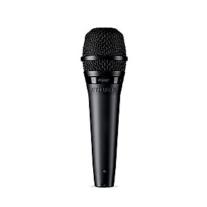 Shure PGA57 Dynamic Microphone - Professional Quality Instrument Mic with Cardioid Pick-up Pattern, 3-in XLR Connector, 15' XLR-to-XLR Cable, Stand Adapter and Zipper Pouch, (PGA57-XLR)