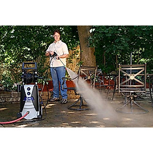 AR Blue Clean AR390SS Electric Pressure Washer-2000 PSI, 1.4 GPM, 14 Amps Quick Connect Accessories, Integrated Design, On Board Storage, Portable Pressure Washer, High Pressure, Car washer, Patio