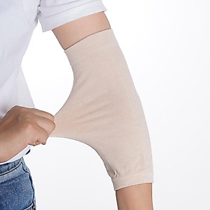 HOVEOX 3 Pairs Forearm Tattoo Cover Up Sleeves Tattoo Cover Up Sleeve Forearm Tattoo Cover Up Compression Sleeves Tattoo Cover Sleeve (8.2 inch, Nude)