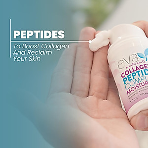 Eva Naturals Collagen Face Moisturizer Peptide - Anti-Wrinkle Facial Moisturizer For Face - Deeply Hydrating Multi-Peptide Collagen Boosting Face Cream, Facial Skin Care For Smoother Skin - 50ml