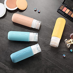 Gemice Travel Bottles for Toiletries, Tsa Approved, Travel Size Containers, BPA Free Leak Proof Tubs Refillable Liquid Accessories for Cometic Shampoo and Lotion Soap