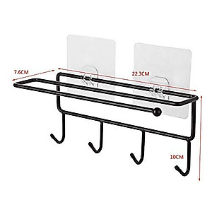 Modernnimalist Shelf,Kitchenware Storage Rack, Tableware Rack, Non-Stick Drill, Towel Rack, Storage Rack, Hanger Hook, Kitchen and Bathroom Accessories/White