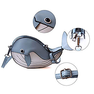 LUI SUI Women Whale Purse Animal Bags Chic Clutch Bags Cute Crossbody Shoulder Bags For Girls