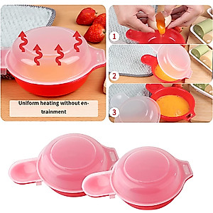 2pcs-Microwave Egg Cooker,Microwave Egg Maker,1 Minute Fast Egg Hamburg Omelet Maker Kitchen Cooking Tool