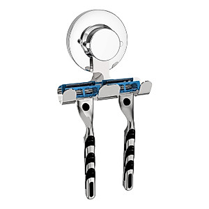 Suction Cup Hooks Razor Holder Powerful Vacuum Organizer for Towel, Razor, Coat, Bathrobe and Loofah 304 Stainless Steel Removable Hooks for Bathroom & Kitchen, Towel Hanger Storage (3 Hooks)