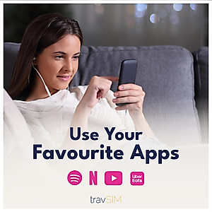 travSIM eSIM USA | T-Mobile Network | Unlimited Data, Calls & Texts in The USA | e SIM Card USA Works on eSIM Compatible iOS & Android Devices | eSIM Card USA 30 Days