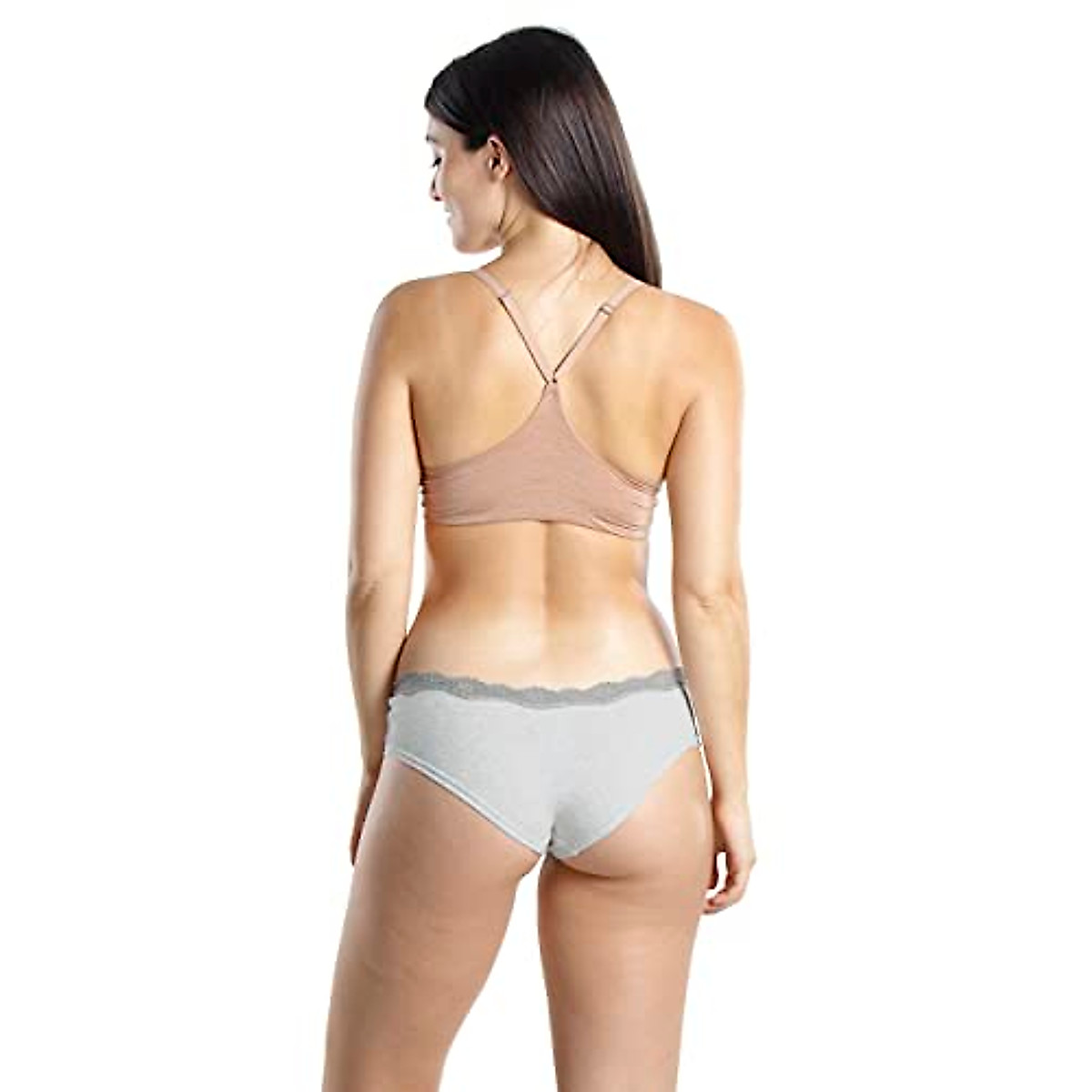 Emprella Cotton Underwear Set for Women, 5 pcs Pack Seamless Women's Underwear, Cheeky Hipster Panties, Solid Bliss, Small