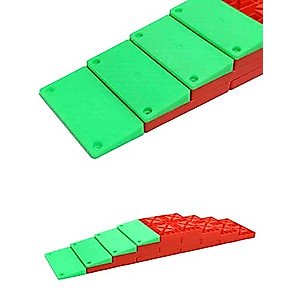 GarfatolRv RV Leveling Blocks with Glow in The Dark Ramp Heavy Duty Camper Leveling Blocks Ideal for Stabilizing and Leveling Your Rigs-10 Pack, Red