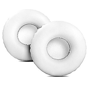 TaiZiChangQin White Ear Pads Memory Foam Earpads Cushion Replacement Compatible with Sudio Regent II Truly Wireless On-Ear Headset ( Protein Leather )