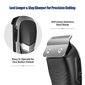 COSYONALL Hair Clippers for Men Pro Corded Hair Trimmer Cutting Kit with 8 Clipper Guide Combs Hard Storage Case for Hair Cutting (Black)