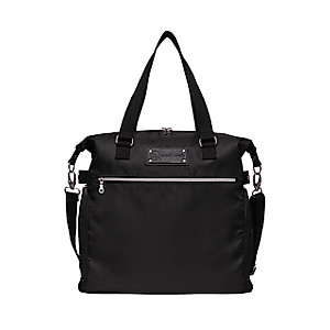 Sarah Wells Lizzy Breast Pump Bag - Compatible with Spectra, Medela, and More - Insulated Cooler Pocket (Black)