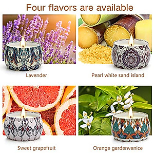 Scented Candle Gifts for Women, 4 Pack 4.4 oz Aromatherapy Candles, Stress Relief Gifts for Girlfriend, Teacher, Mom, Anniversary, Birthday, Christmas Gifts