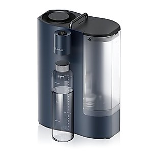 Bluevua RO100ROPOT-Travel Reverse Osmosis System Countertop Water Filter, Compact 6-Stage Filtration with UV, Includes Glass Bottle, Portable Water Purifier for Home & Travel, Blue