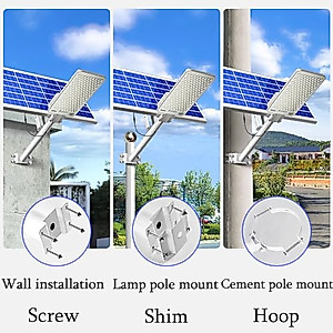 ZXXHNNAIH Solar Street Light IP65 Waterproof Solar Street Lights with Adjustable Solar Panels Can be remotely Controlled,for Basketball Court Parking Lot