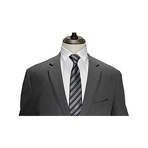 AUSKY 6PACK Mens Zipper Necktie,Regular Long Adjustable Pre Tied Clip on Easy Neck Tie for Men Formal Silk ties 3.15in Wide