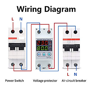 SVP‑916 100‑130VAC Adjustable Over and Under Voltage Protector Plastic Delay Reset Protector Voltage Protective Device(40A)