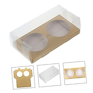 UPKOCH 10pcs Packing Box Mini Paper Cups Sandwich Box Container Mini Cake Boxes Cake Containers Cake Slice Container Plastic Pastry Box Cake Egg-yolk Puff Container Moon Cake Packing Box