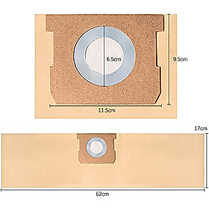 6 Pack AT25-1238 Replacement Filter Bags for Porter-Cable and Stanley 4 Gallon Wet Dry Vacuum SL18301-3B