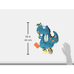 Dolce Play and Learn Dino Interactive Stuffed Animal Plush toy 14", educational sensory holiday gift for kids