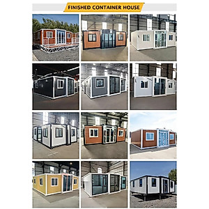 20ft Prefabricated Portable Mobile Extendable Container Houses Tiny Villa Low Cost Prefab Container House Customizable Rooms and Balconies