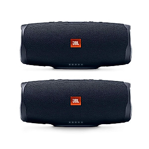 JBL Charge 4 Portable Waterproof Wireless Bluetooth Speaker Bundle - (Pair) Black