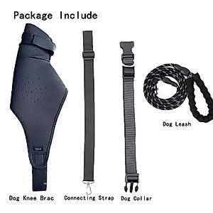 Noillow Dog Knee Brace, Dog Leg Brace for Sprain ACL, CCL, Arthritis - Keeps The Joint Warm and Stable, Leg Wounds Care and Prevent Licking, Dog Rear Leg Luxating Patella Brace-Right-L