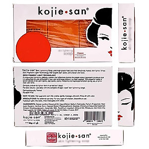Kojie San Skin and Body Soap – Original Kojic Acid, Dark Spot Remover Soap Bar with Coconut & Tea Tree Oil – 3 x 65g Bars