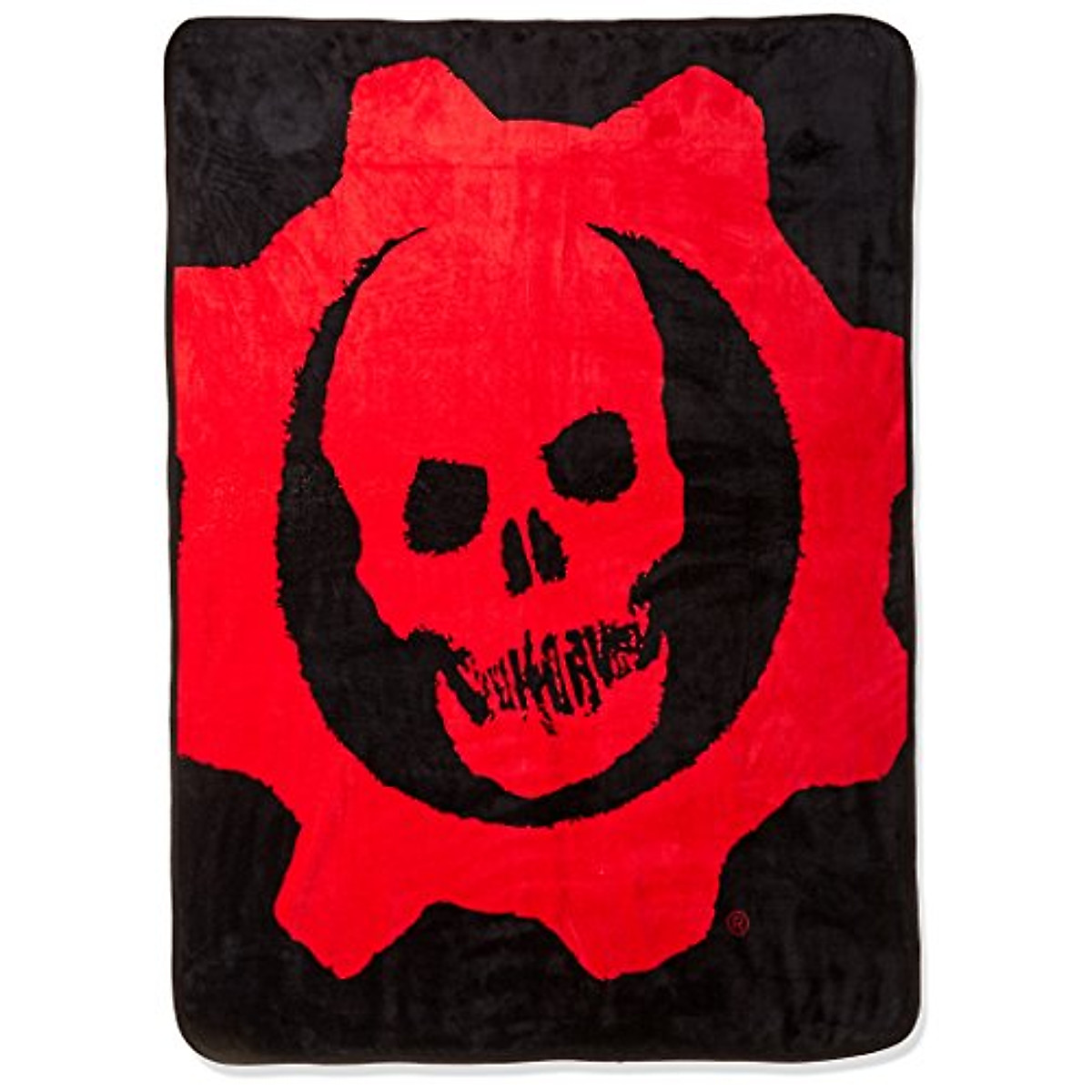Seven Times Six Gears of War Men's Video Game Series Skull Logo Soft Plush 48" x 60" Flannel Fleece Throw Blanket