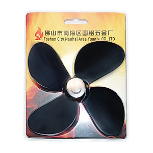Replacement Blades for Fireplace Fan, Aluminum Alloy 4 Blade Heat Powered Fireplace Fan Replacement Parts Blade Universal Stove Fan Accessories for Wood-Burning Stoves Fireplace Fan (Blade Only)