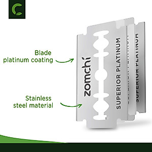 Zomchi Black Razor Blade Bank for Safety Razor Blade Storagement with 100 Counts Safety Razor Blades for Shaving