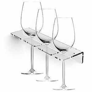Wine Glass Holder Under Cabinet Goblet Wine Glass Holder Kitchen Cabinet Storage Rack Cup Hook Tableware Storage Rack Suitable for bar Kitchen (1 Set)