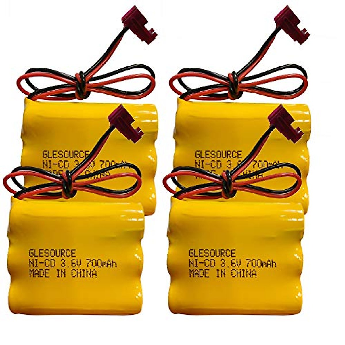 GLESOURCE 3.6V 700mAh Ni-CD Battery Pack Replacement for Sure-Lites 026-148 026148 Exit Sign Emergency Light SL-026148 SL-026-148 SL026148(4 Pack)