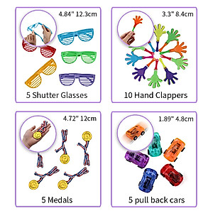 Amy&Benton 120PCS Prize Box Toys for Kids Classroom Pinata Filler Toys Kids Birthday Party Favors Assorted Carnival Prizes Treasure Box Chest Prizes Toys Goodie Bag Stuffers