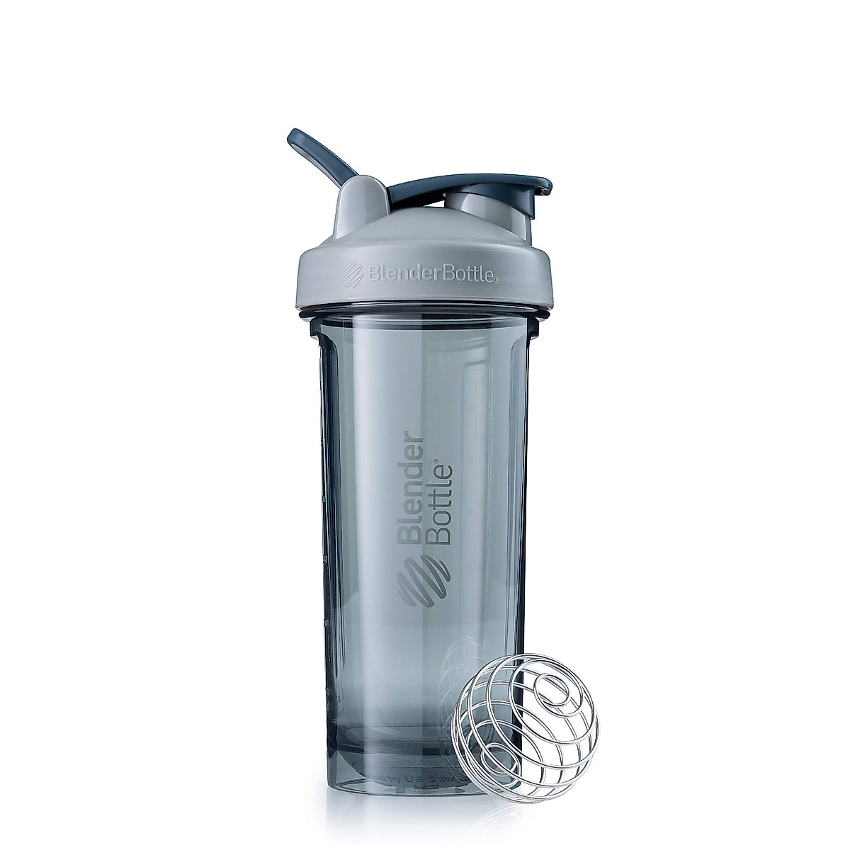 BlenderBottle Shaker Bottle Pro Series Perfect for Protein Shakes and Pre Workout, 28-Ounce, Pebble Grey