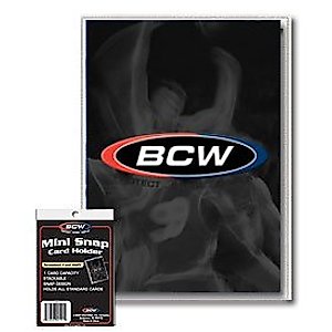 BCW Mini Snap Card Holder | Hard Plastic Protectors for Standard 2.5" x 3.5" Trading Cards | Crystal Clear, Stackable, Precision-Fit Design | Protect, Store & Display Baseball, Pokemon, Gaming Cards