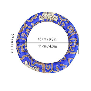 Singing Bowl Cushion, Singing Bowl Pillow Singing Bowl Ring Pillow Silk Singing Bowl Cushion Round Meditation Cushion Singing Bowl Parts (Blue) Singing Bowl Cushion Pillow Only Singing Bowl Pillow