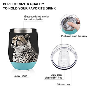 Stainless Steel Insulated Cup, Cheetah Print 304 Stainless Steel, Smooth Round Rim Ideal for Office, Home, And Gift Giving