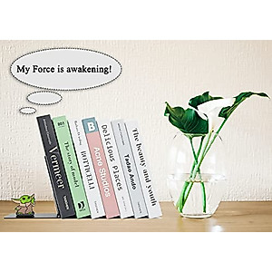 Cute Bookend for Office Desk Decor, Novelty Metal Book Ends Birthday Gifts for Men/Father/Husband, Heavy Duty Book End Stopper for Book Shelves Decorations (Metal)