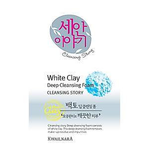 Kwailnara Cleansing Story Natural Facial Deep Foam Cleansing - White Clay
