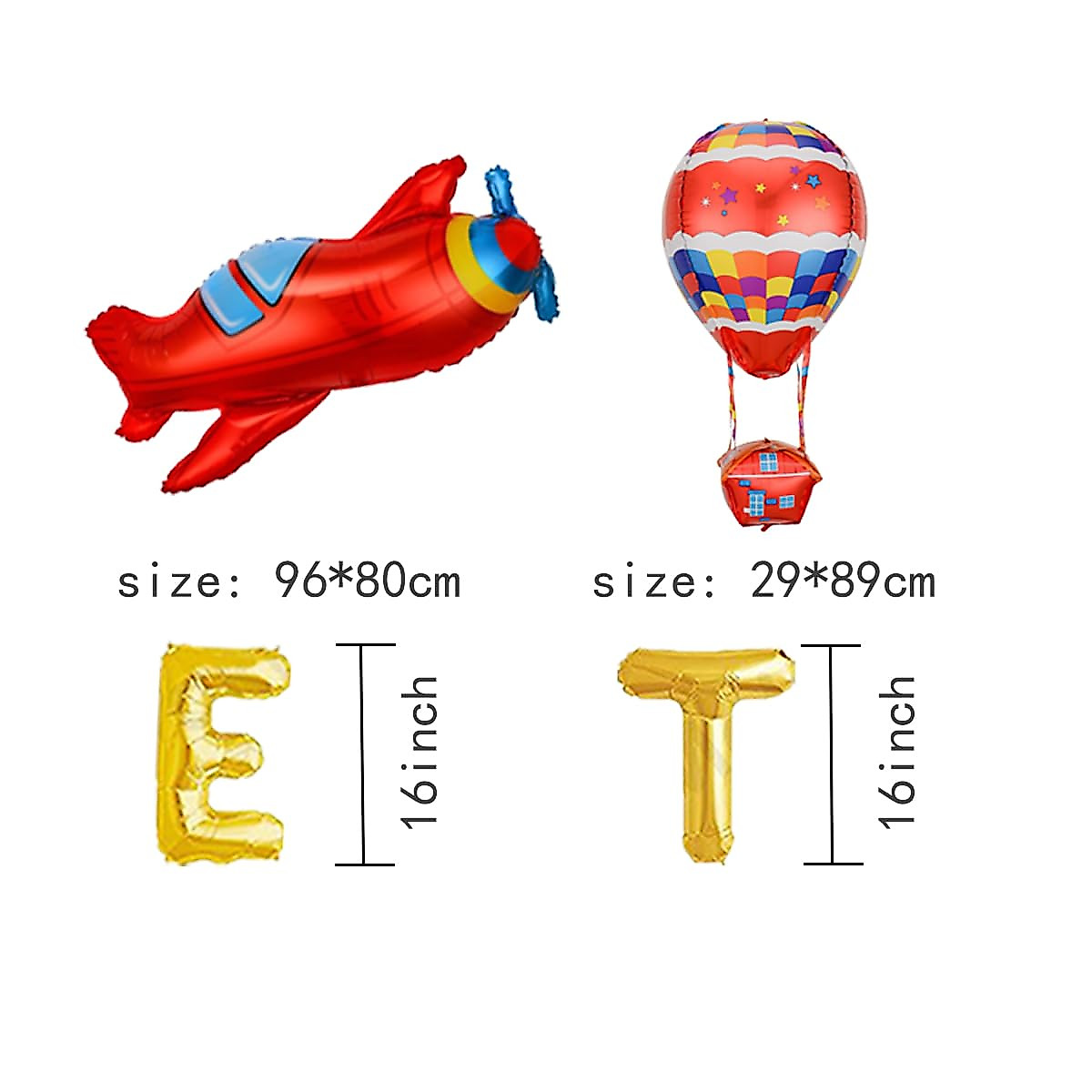 Let The Adventure Begin Balloons, Gold Mylar Aluminum Travel Theme Party Sign, Baby Shower/Bridal Shower/Wedding/Birthday/Moving Away/Goodbye/Graduation/Retirement Party Decorations