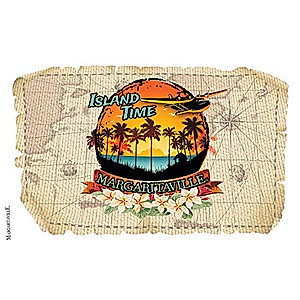 Tervis Margaritaville - Island Time Insulated Tumbler with Wrap and Turquoise Lid, 16oz, Clear