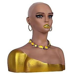 L7 MANNEQUIN Lifesize Mannequin Head Wigs Earrings Jewelry Display Model Head with Evening Dress Painting Model Head with Hand Shoulder Bust Stand