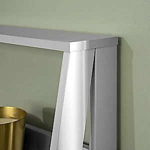 Walker Edison Sophia Modern 4 Shelf Ladder Bookcase , 55 Inch, Grey