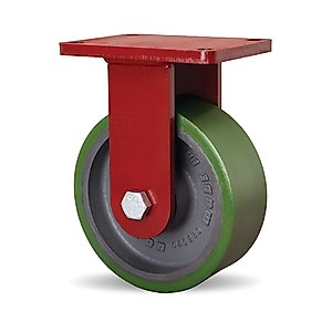 Hamilton R-EHD-83DT Rigid Caster EHD 8X3 DURALAST 2500 Crimson Red