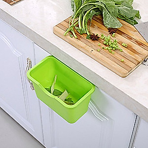 shlutesoy Multi-Function Kitchen Cabinet Door Plastic Basket Hanging Trash Can Waste Bin Garbage Bowl Box